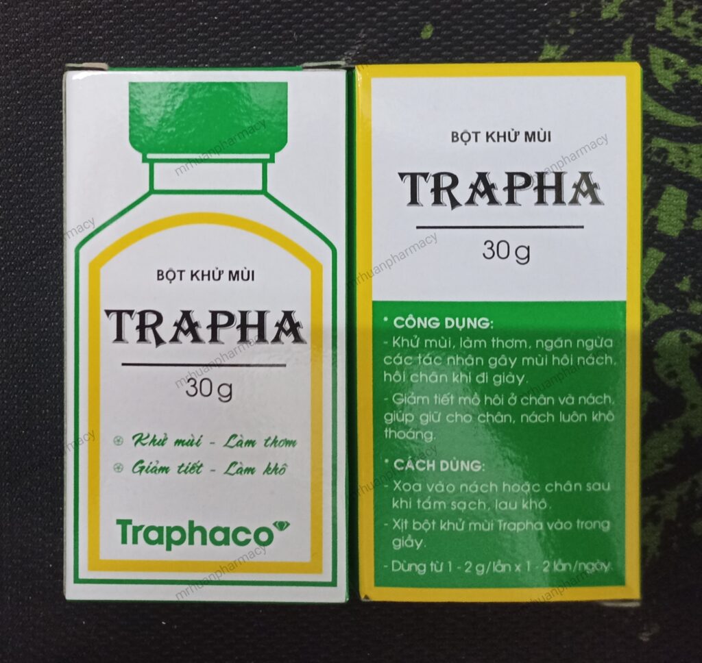Bột khử mùi Trapha 30g Traphaco – Khử mùi, làm thơm, giảm tiết, làm khô ...