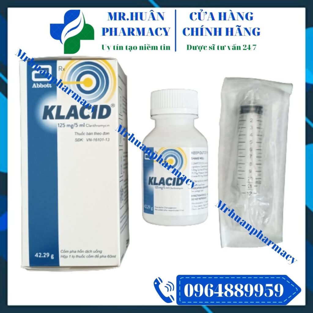 Klacid 125Mg/5Ml (Lọ 60ml) – Thuốc kháng sinh Macrolid – MrHuân Pharmacy