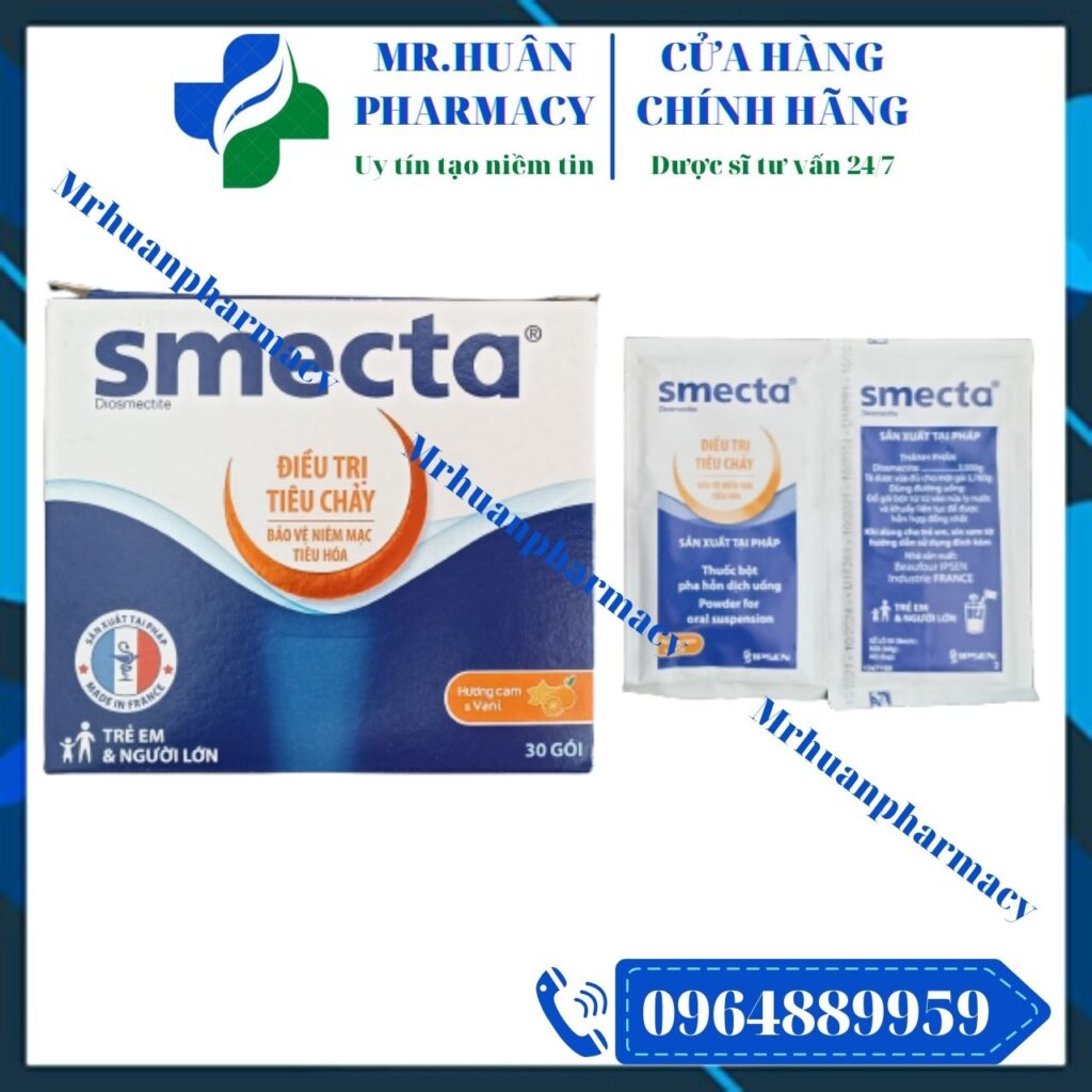 Smecta (Hộp 30 gói) – Thuốc điều trị tiêu chảy, bảo vệ niêm mạc tiêu ...