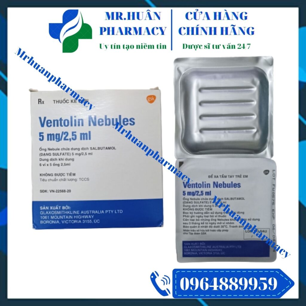 Ventolin Nebules 5mg/2.5ml (Hộp 6 vỉ x 5 ống) – Thuốc điều trị hen ...