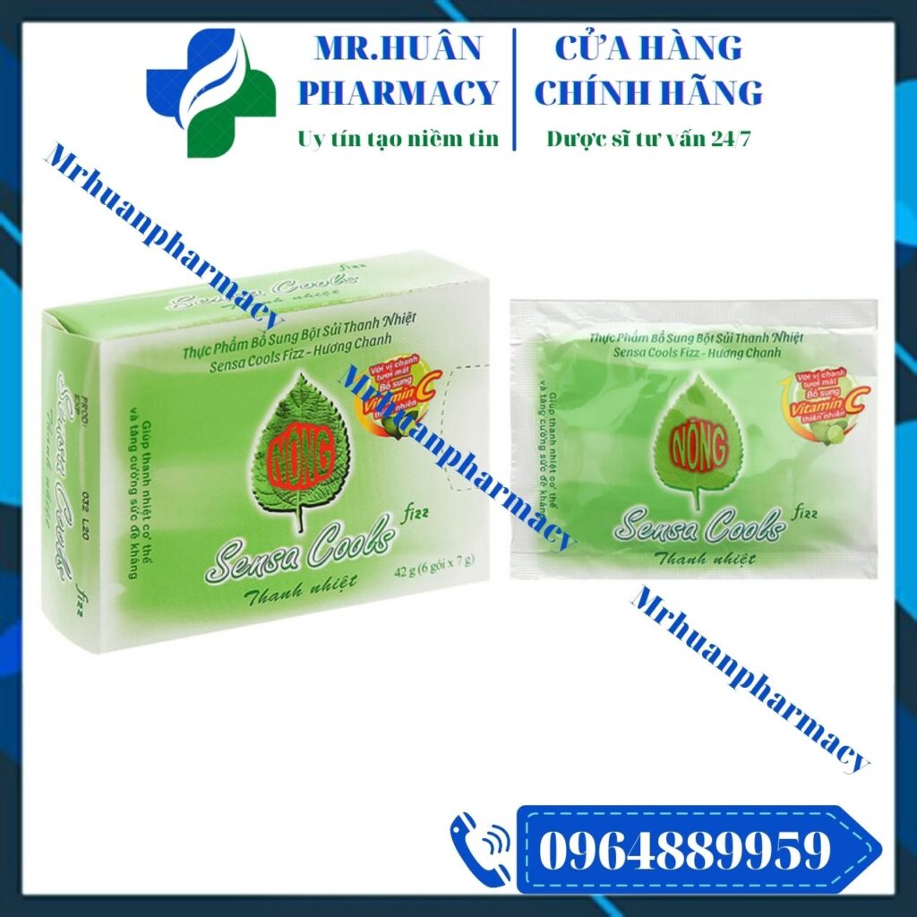 Bột sủi thanh nhiệt Sensa Cools (Hộp 6 gói x 7g) – Giúp thanh nhiệt cho ...
