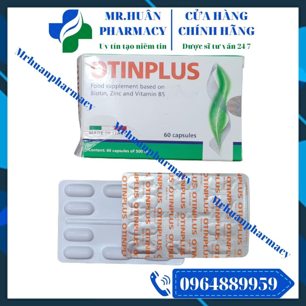 Viên uống giảm rụng tóc OTINPLUS (Hộp 60 viên) của Ý – Bổ sung Biotin ...