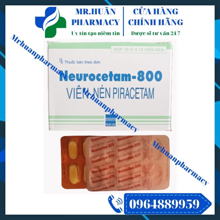 Neurocetam 800 (Hộp 10 vỉ x 10 viên) – Thuốc điều trị đau nửa đầu ...