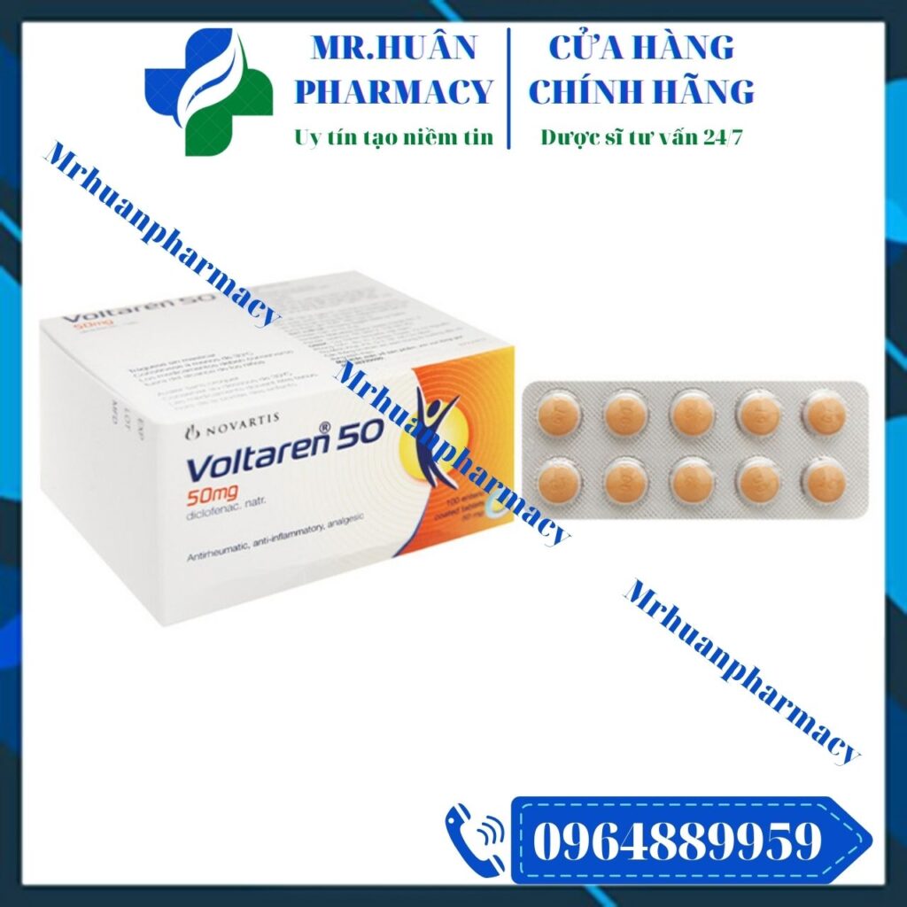 Voltaren 50 (Hộp 10 vỉ x 10 viên) – Thuốc giảm đau & chống viêm ...