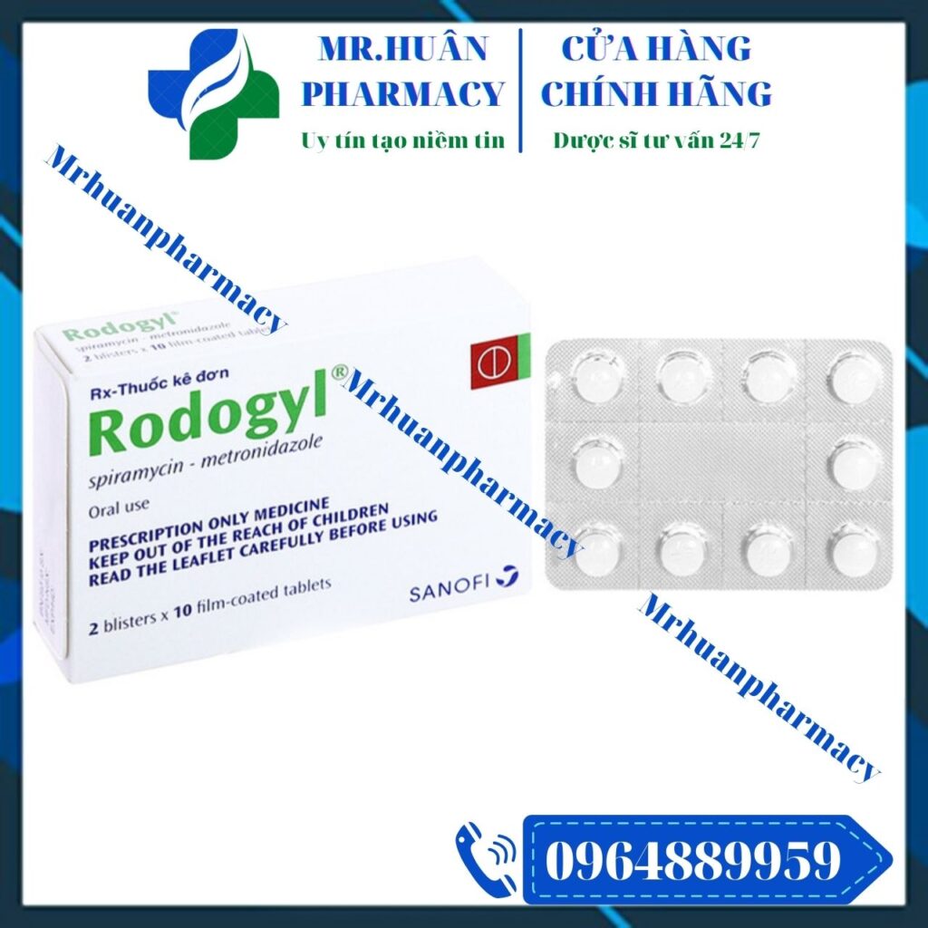 Rodogyl (Hộp 2 vỉ x 10 viên) – Thuốc kháng sinh kết hợp điều trị đau ...