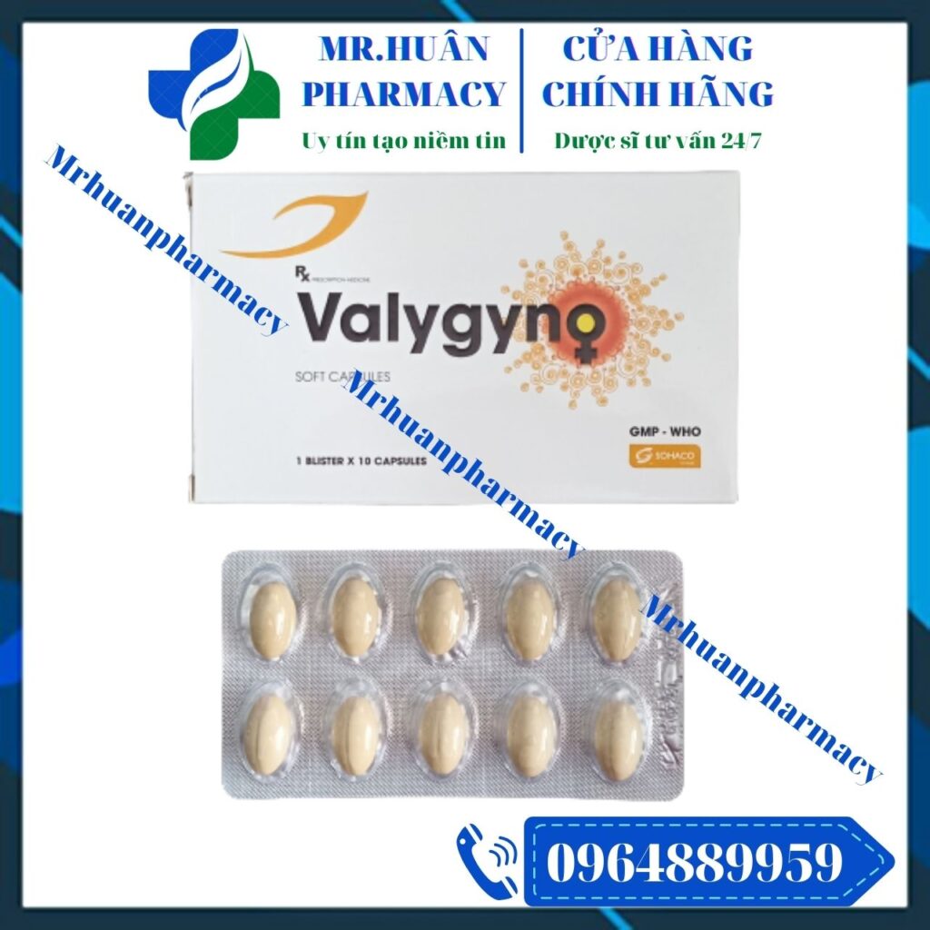 Viên đặt phụ khoa Valygyno (Hộp 1 vỉ x 10 viên) – Thuốc điều trị viêm ...