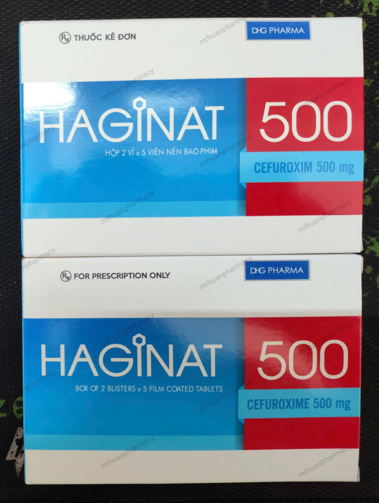 Haginat 500 (Hộp 2 vỉ x 5 viên) – Thuốc kháng sinh Cephalosporin ...