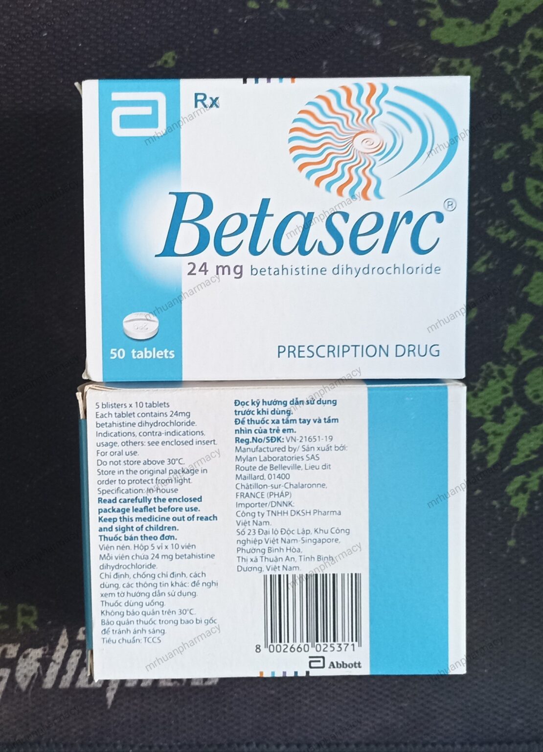 Betaserc 24Mg (Hộp 5 vỉ x 10 viên) – Thuốc điều trị đau nửa đầu ...