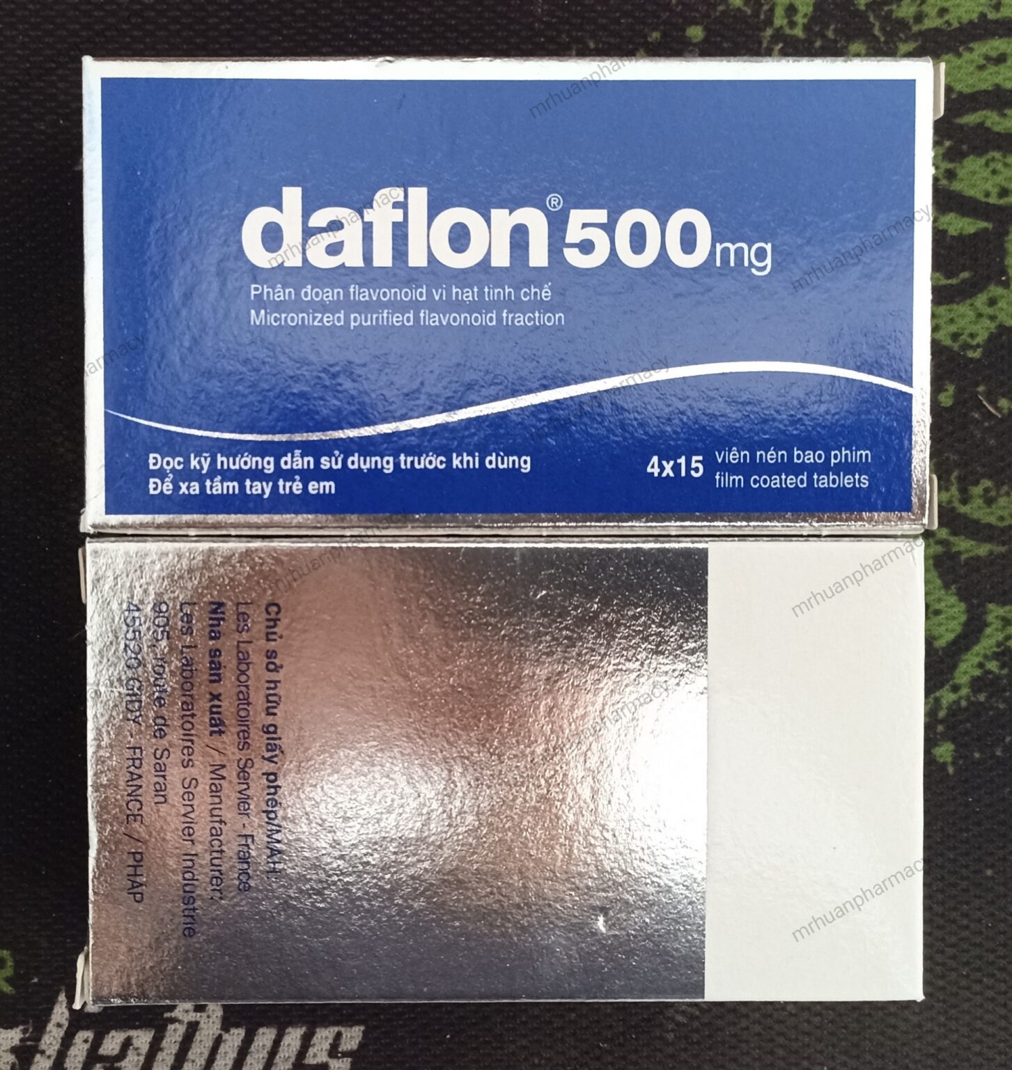 Daflon 500Mg (Hộp 4 vỉ x 15 viên) – Thuốc điều trị trĩ, suy giãn tĩnh ...
