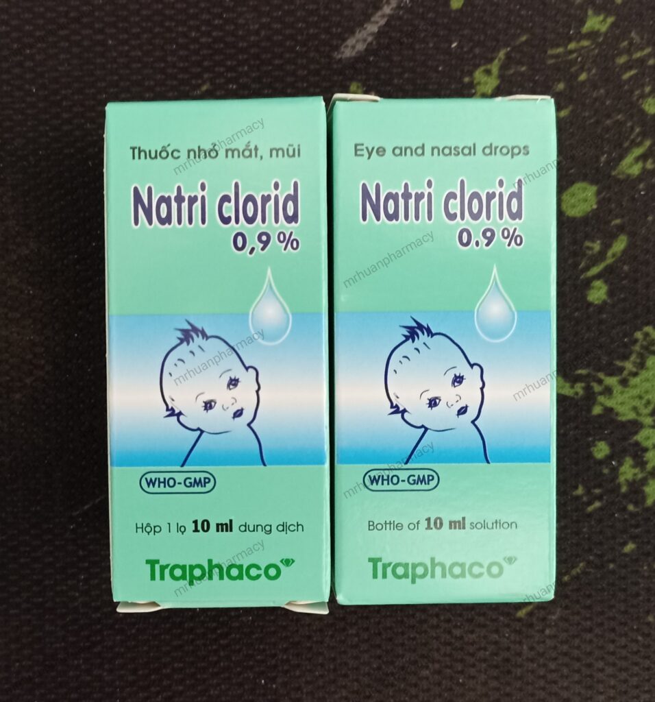 10 lọ Thuốc nhỏ mắt, mũi Natri Clorid 0.9% Traphaco 10ml – Dùng để nhỏ ...