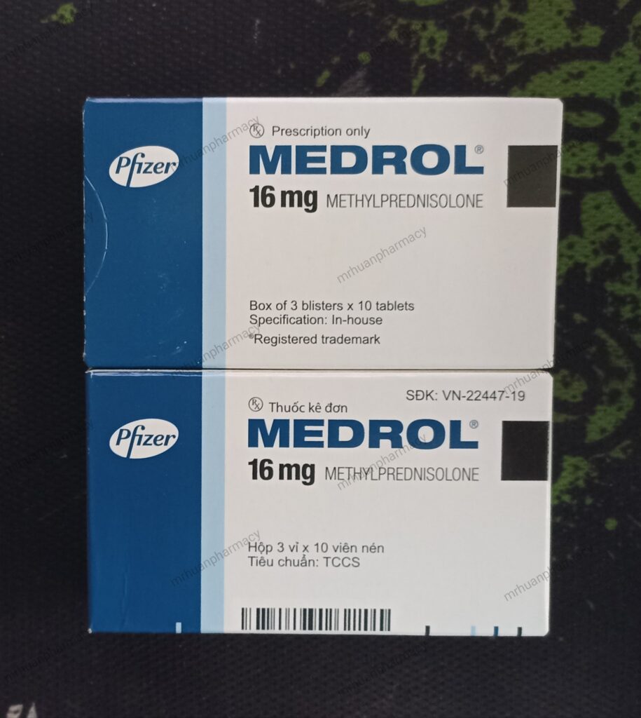 Medrol 16mg (Hộp 3 vỉ x 10 viên) – Thuốc chống viêm, chống dị ứng ...