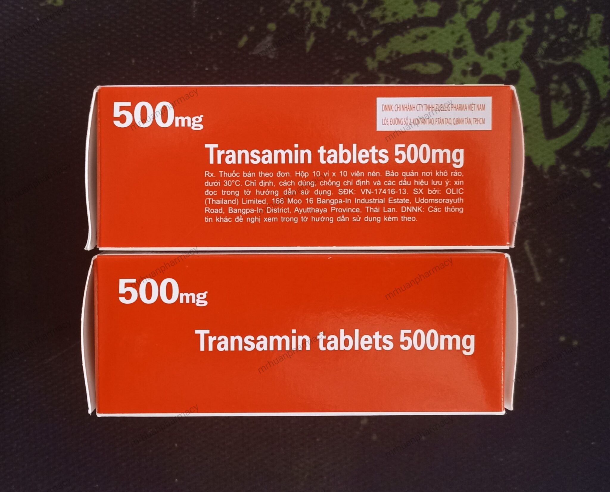 Transamin Tablets 500mg (Hộp 10 vỉ x 10 viên) – Thuốc cầm máu – MrHuân ...