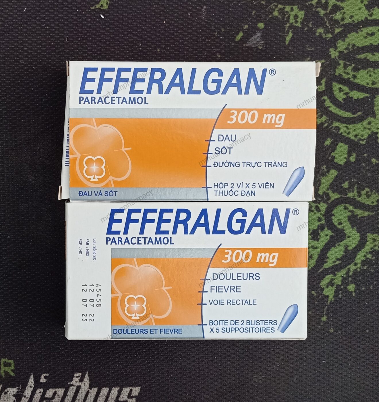 Efferalgan 300mg (Hộp 10 viên) – Viên đặt dùng để hạ sốt giảm đau ...