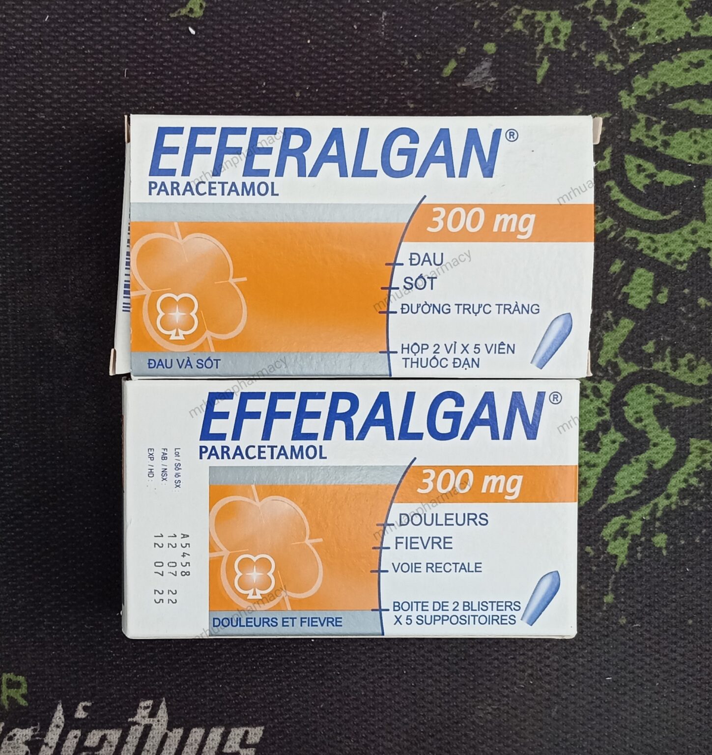 Efferalgan 300mg (Hộp 10 viên) – Viên đặt dùng để hạ sốt giảm đau ...