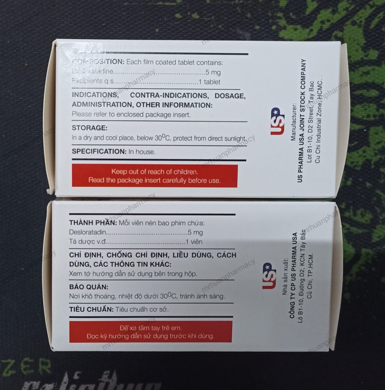 Usdeslor 5mg (Hộp 10 vỉ x 10 viên) – Thuốc chống dị ứng, mẩn ngứa, cảm ...