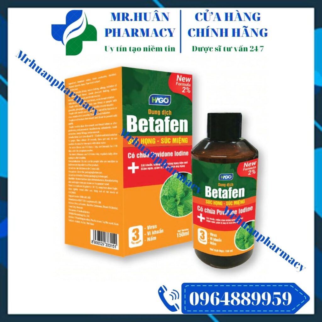 Dung Dịch Súc Họng – Súc Miệng Betafen 150ml – Chứa Povidone Iodine ...