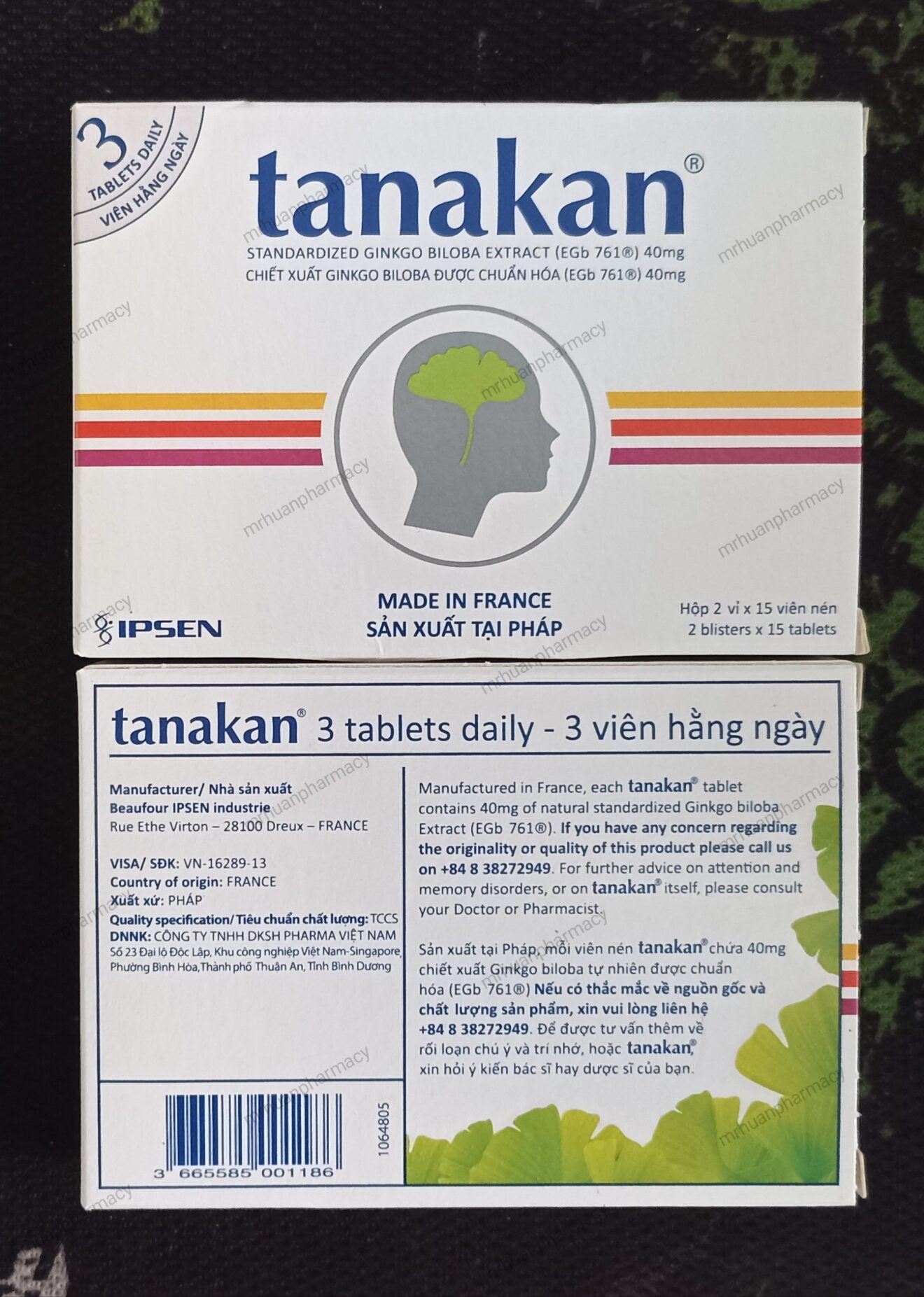 Tanakan 40mg (Hộp 2 vỉ x 15 viên) – Thuốc điều trị đau nửa đầu – MrHuân ...