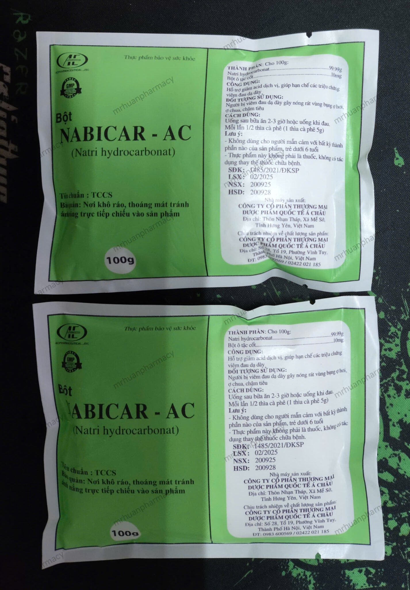 Muối dạ dày Nabicar AC 100g – Hỗ trợ giảm acid dịch vị, giúp giảm triệu ...