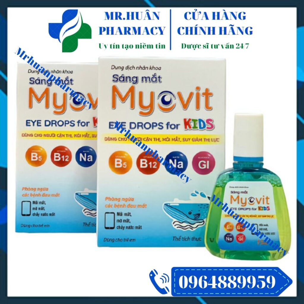 Dung Dịch Nhãn Khoa Sáng Mắt Myovit Kids 15ml – Dùng cho người cận thị ...
