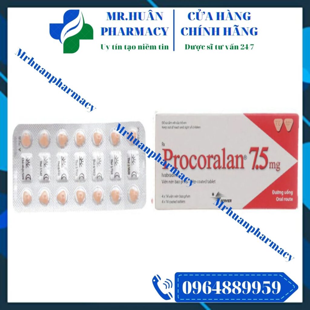 Procoralan 7.5mg (Hộp 4 vỉ x 14 viên) – Thuốc điều trị cơn đau thắt ...