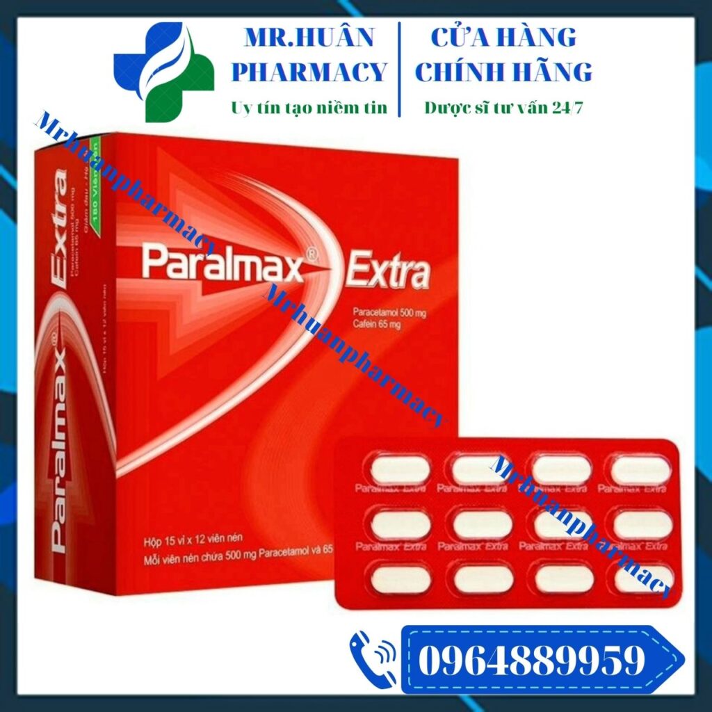 Paralmax Extra (Hộp 15 vỉ x 12 viên) – Thuốc giảm đau, hạ sốt – MrHuân ...
