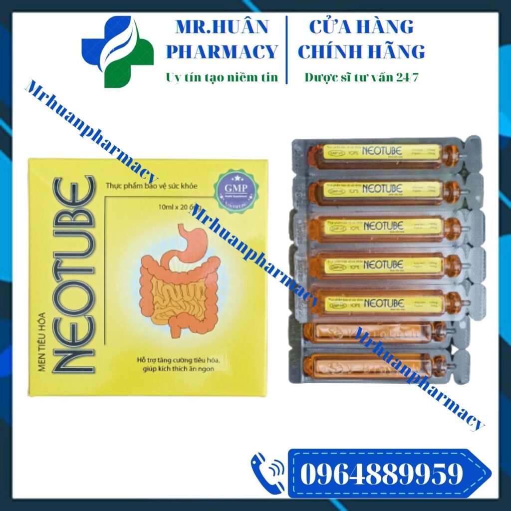 Men tiêu hoá Neotube (Hộp 20 ống) – Hỗ trợ tăng cường tiêu hoá, kích ...