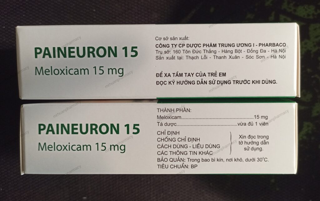 Paineuron 15 (Hộp 3 vỉ x 10 viên) – Thuốc hạ sốt, giảm đau, chống viêm ...