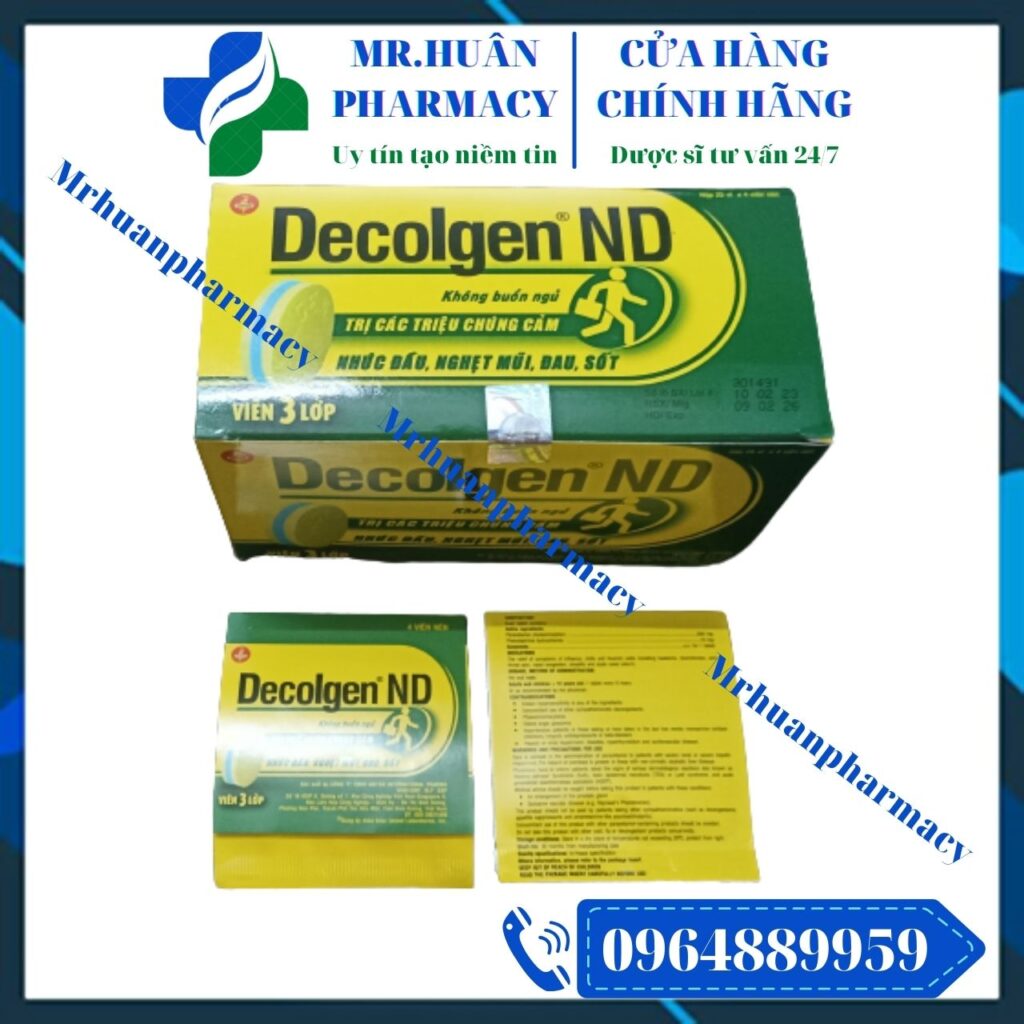 Decolgen ND (Vỉ x 4 viên) – Thuốc điều trị cảm cúm, viêm mũi, viêm ...