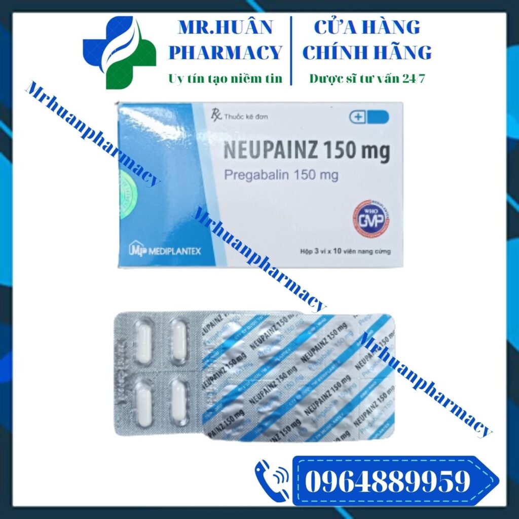 Neupainz 150mg (Hộp 3 vỉ x 10 viên) – Thuốc điều trị đau dây thần kinh ở người lớn – MrHuân Pharmacy
