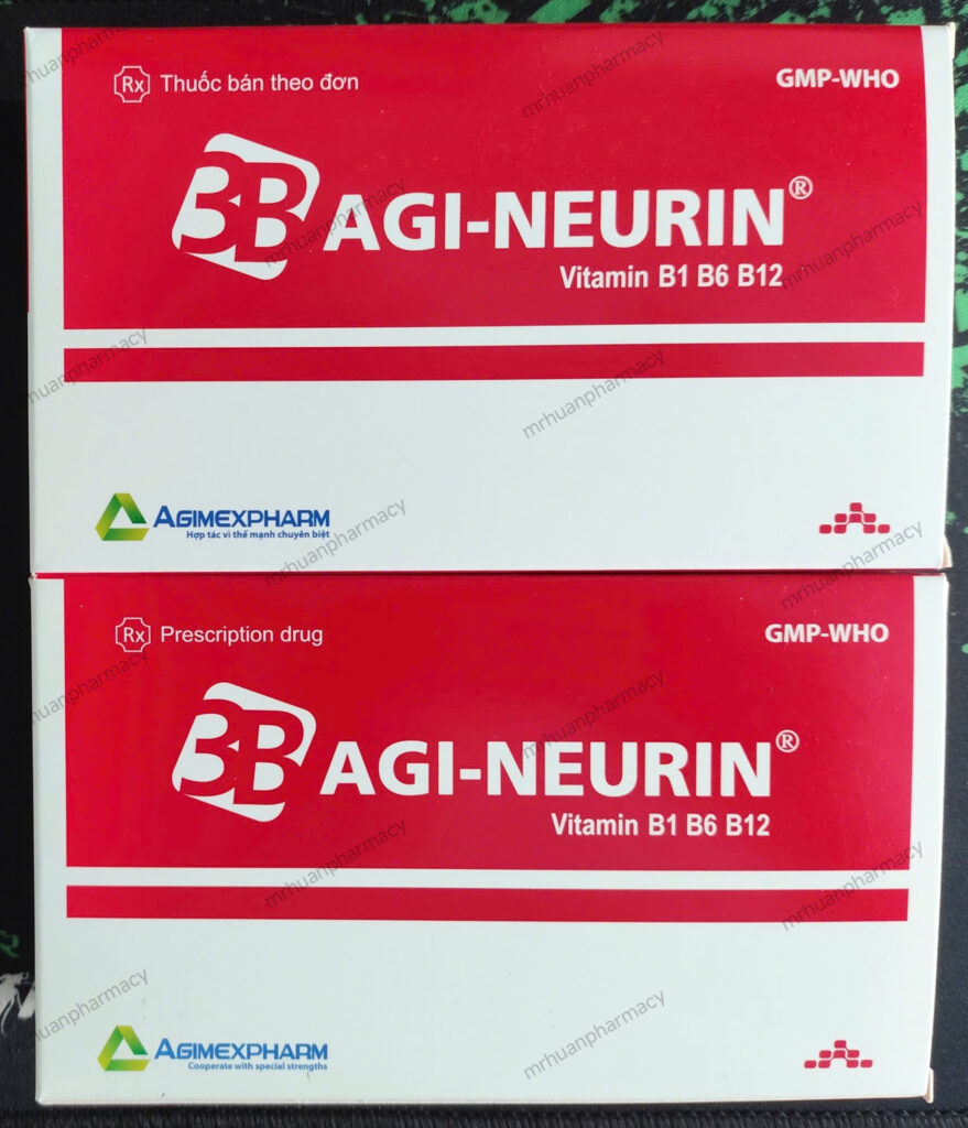 3B Agi-Neurin (Hộp 10 vỉ x 10 viên) – Bổ sung vitamin nhóm B (B1, B6 ...