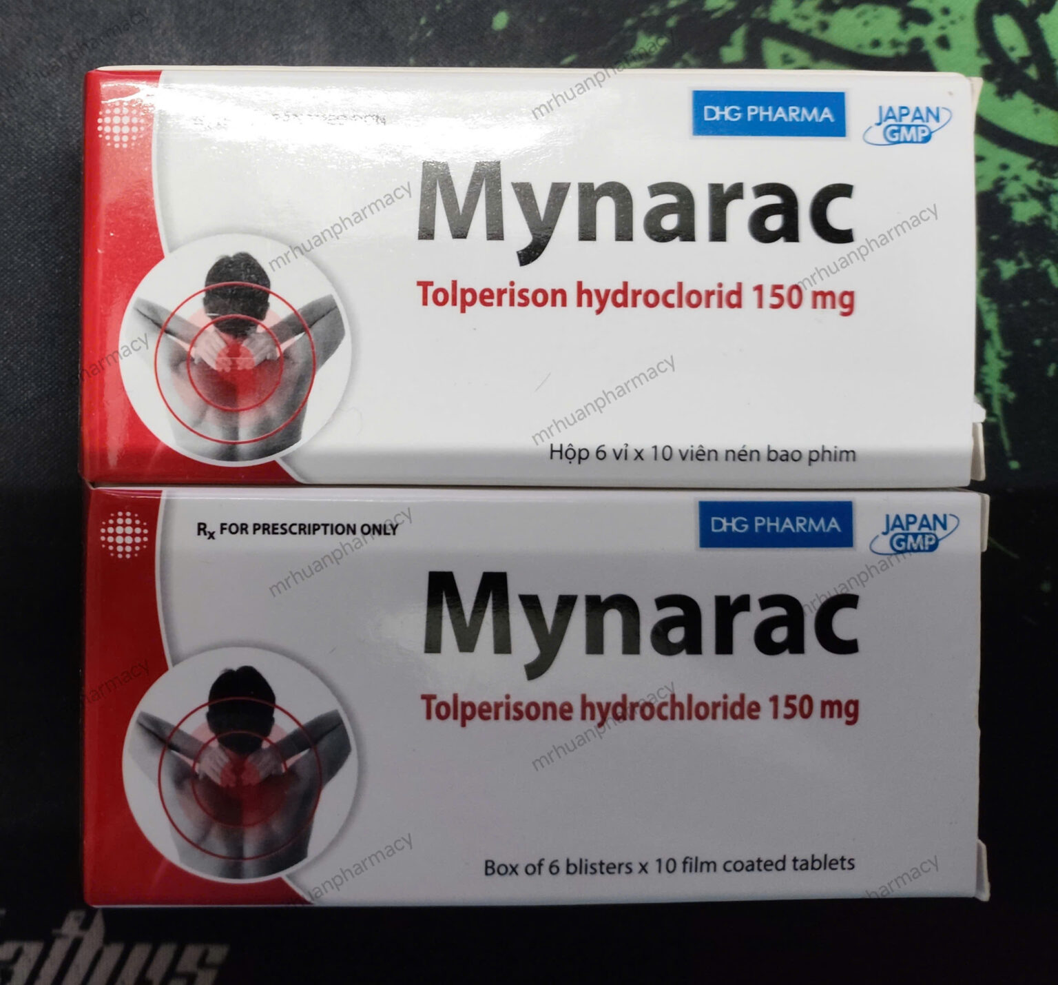 Mynarac 150mg (Hộp 6 vỉ x 10 viên) – Thuốc giãn cơ – MrHuân Pharmacy